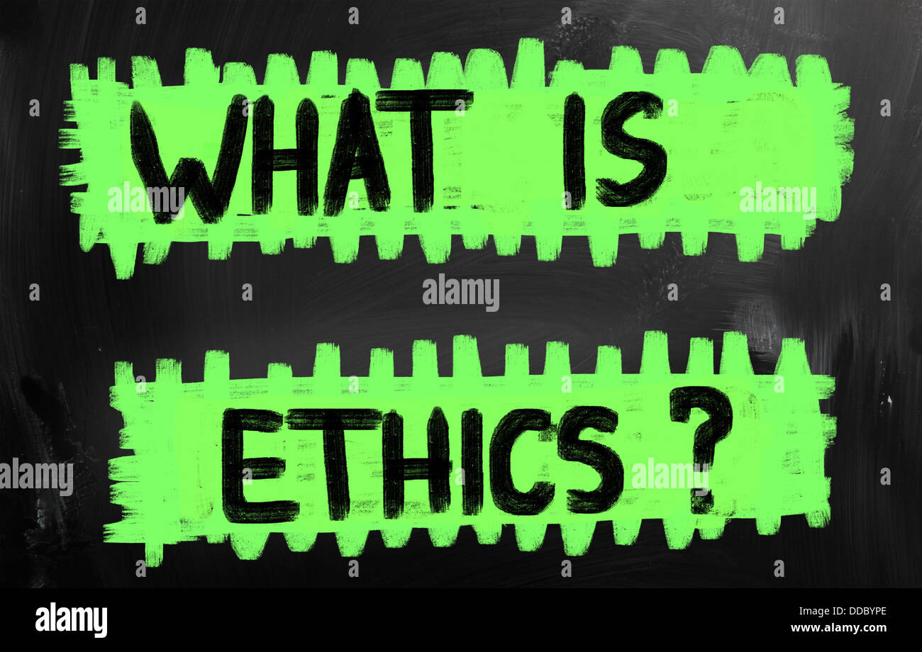 Ethics handwritten with chalk on a blackboard Stock Photo - Alamy