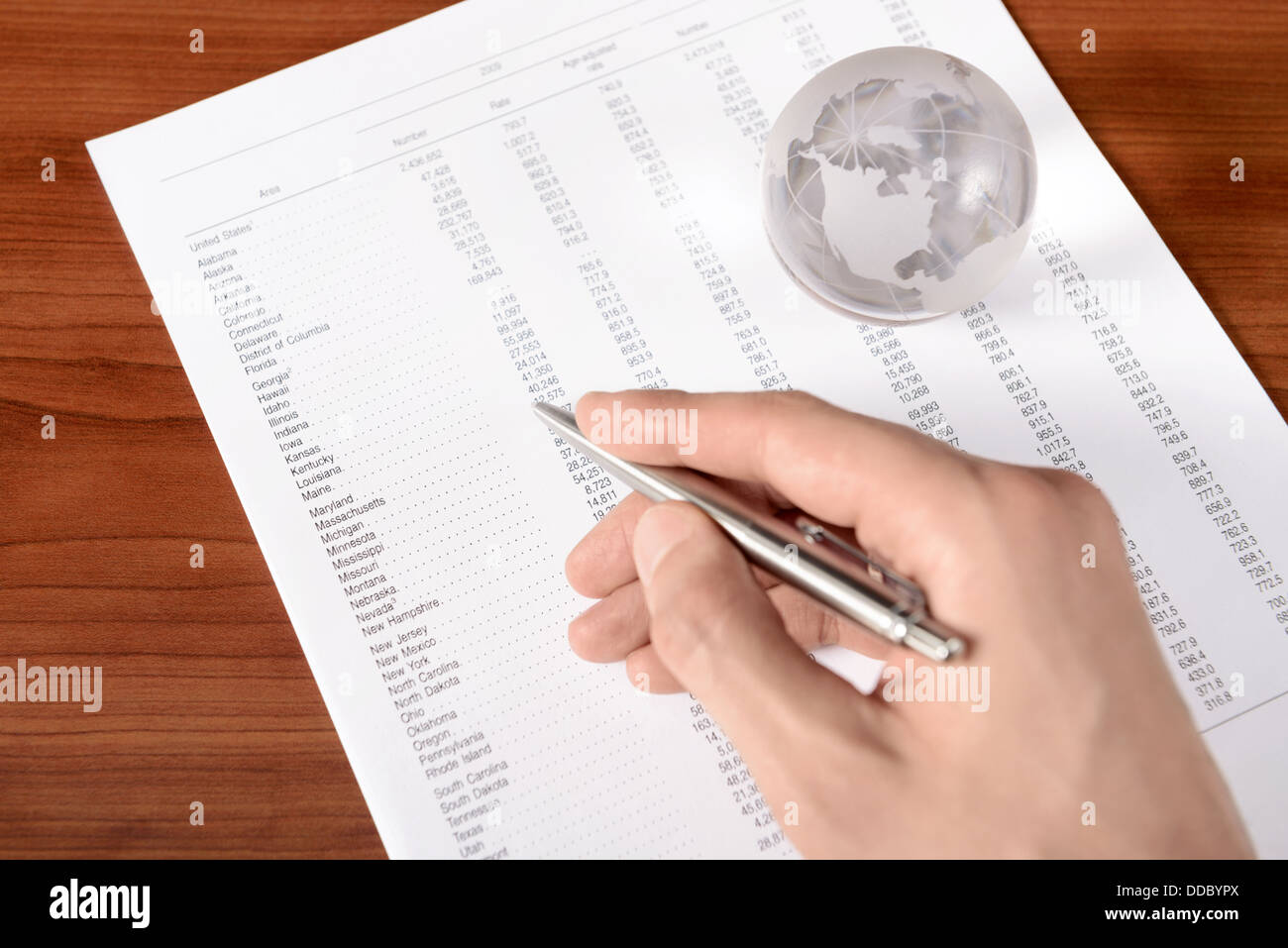 Working With Documents Stock Photo - Alamy
