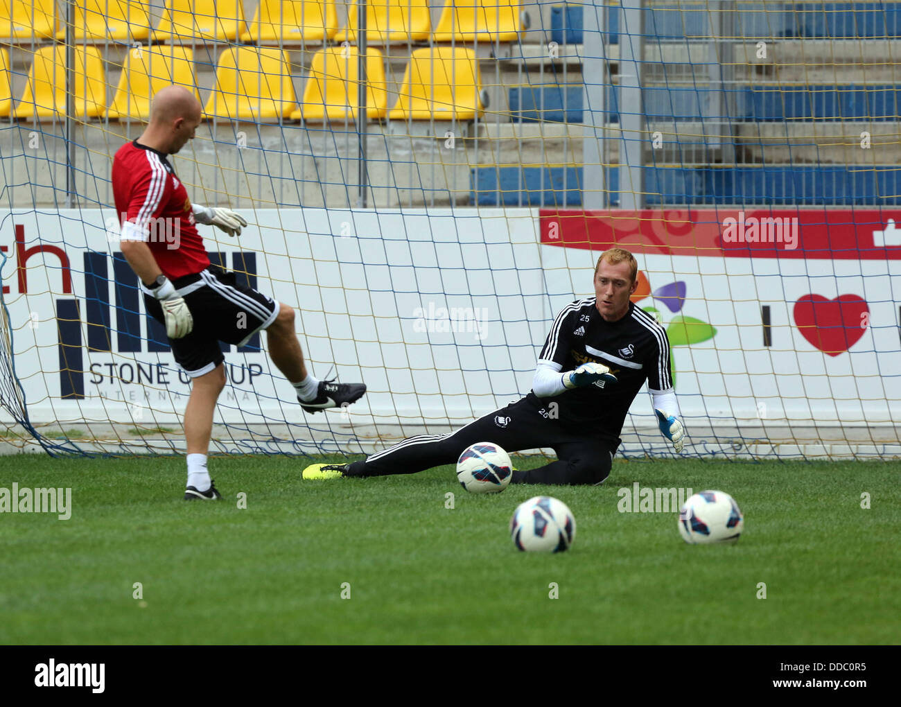 Ploiesti, Romania. Wednesday 28 August 2013 Pictured: Adrian Tucker and ...