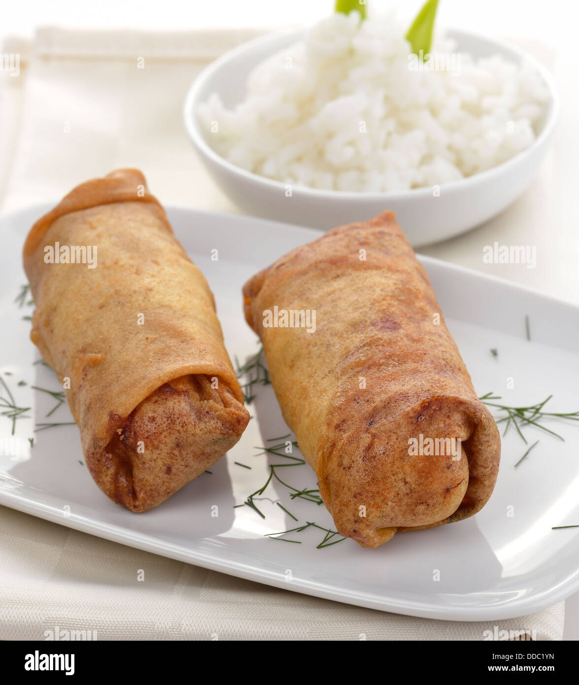 Fried Chicken Rolls Stock Photo - Alamy