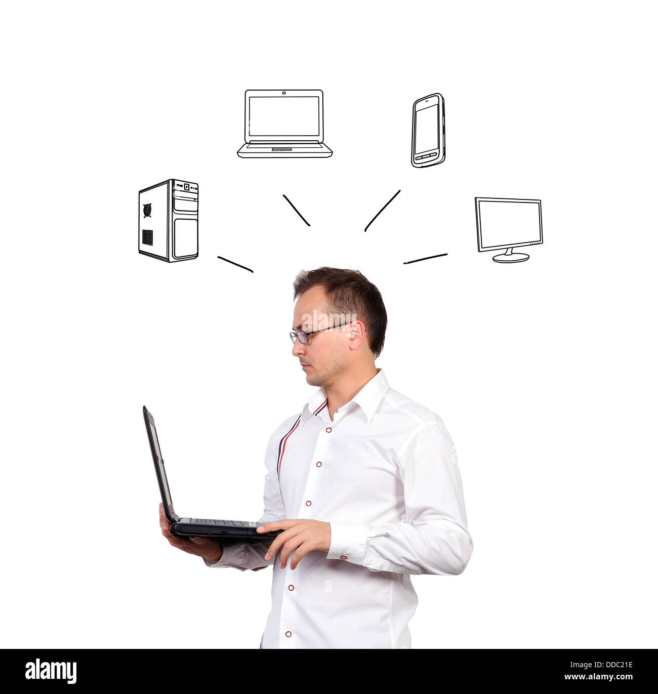 Computer network concept hi-res stock photography and images - Alamy