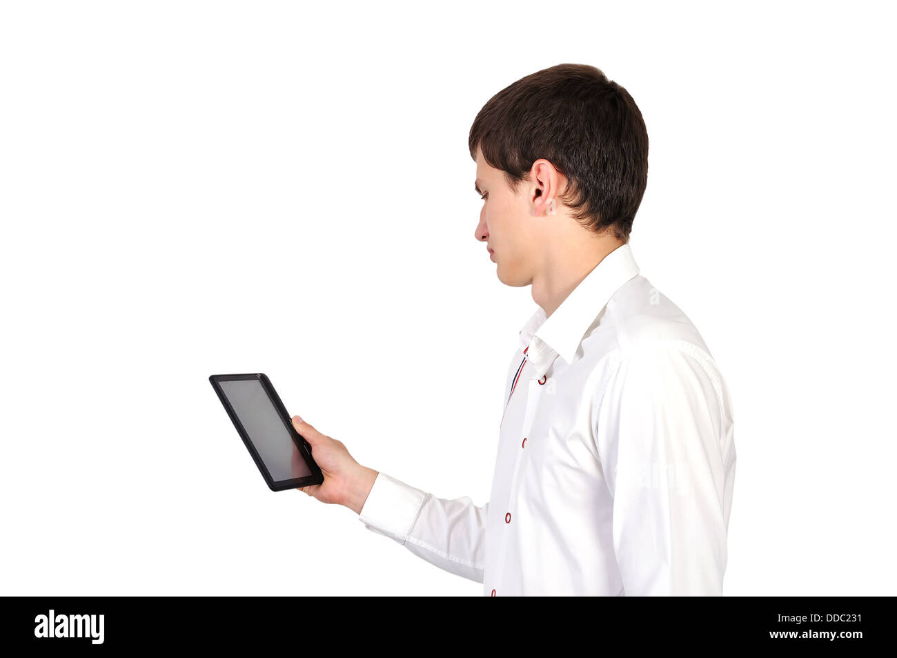 Hand human tablet Cut Out Stock Images & Pictures - Alamy