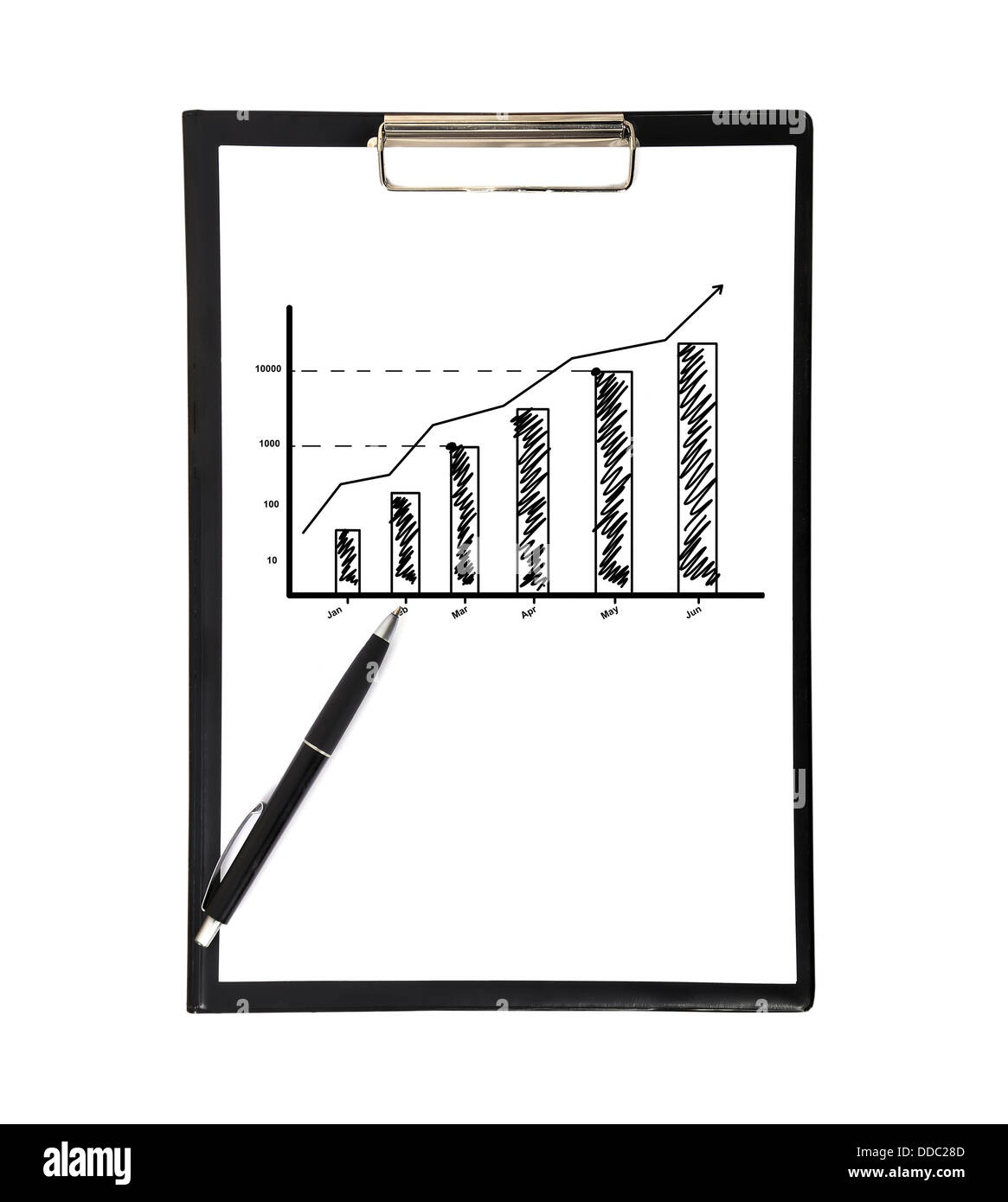 clipboard with chart Stock Photo - Alamy