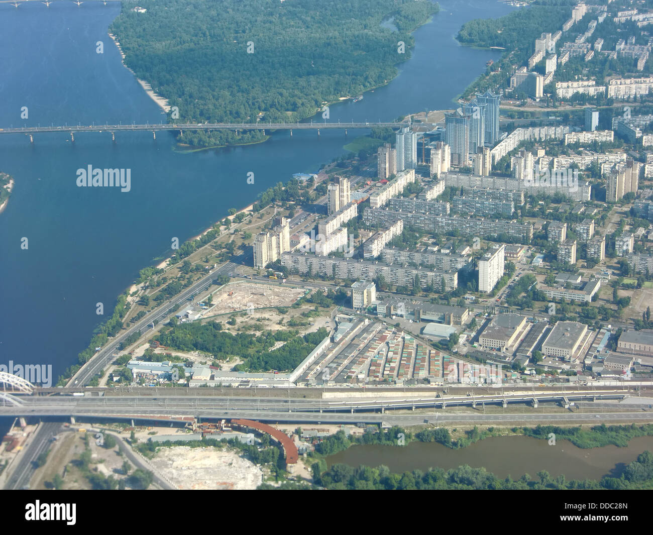 Aerial view of Kyiv (Ukraine Stock Photo - Alamy