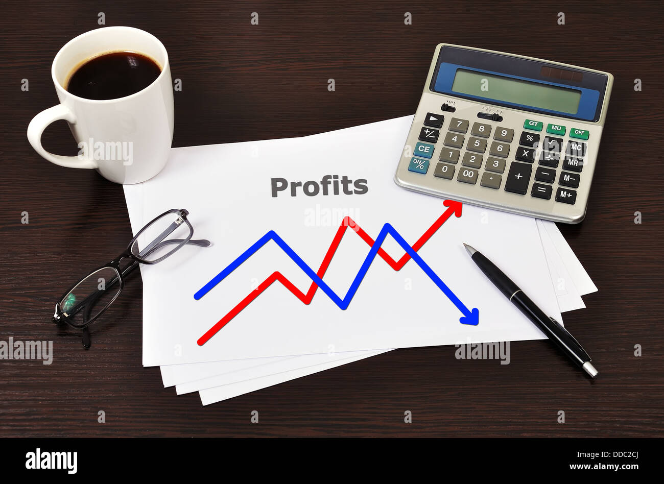 growth chart on paper Stock Photo - Alamy