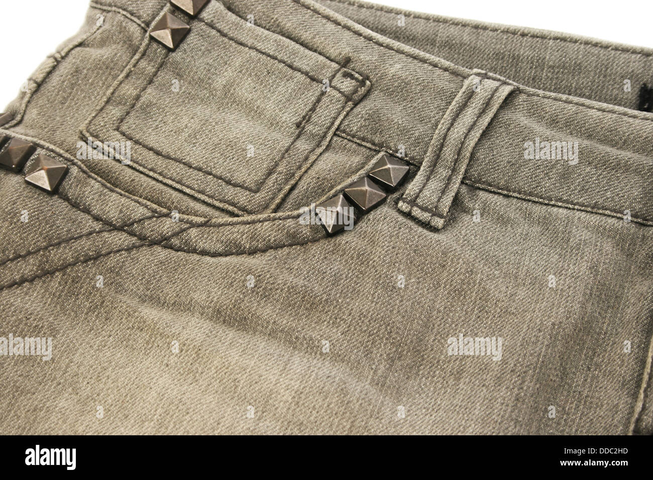 Gray jeans pocket closeup picture Stock Photo - Alamy