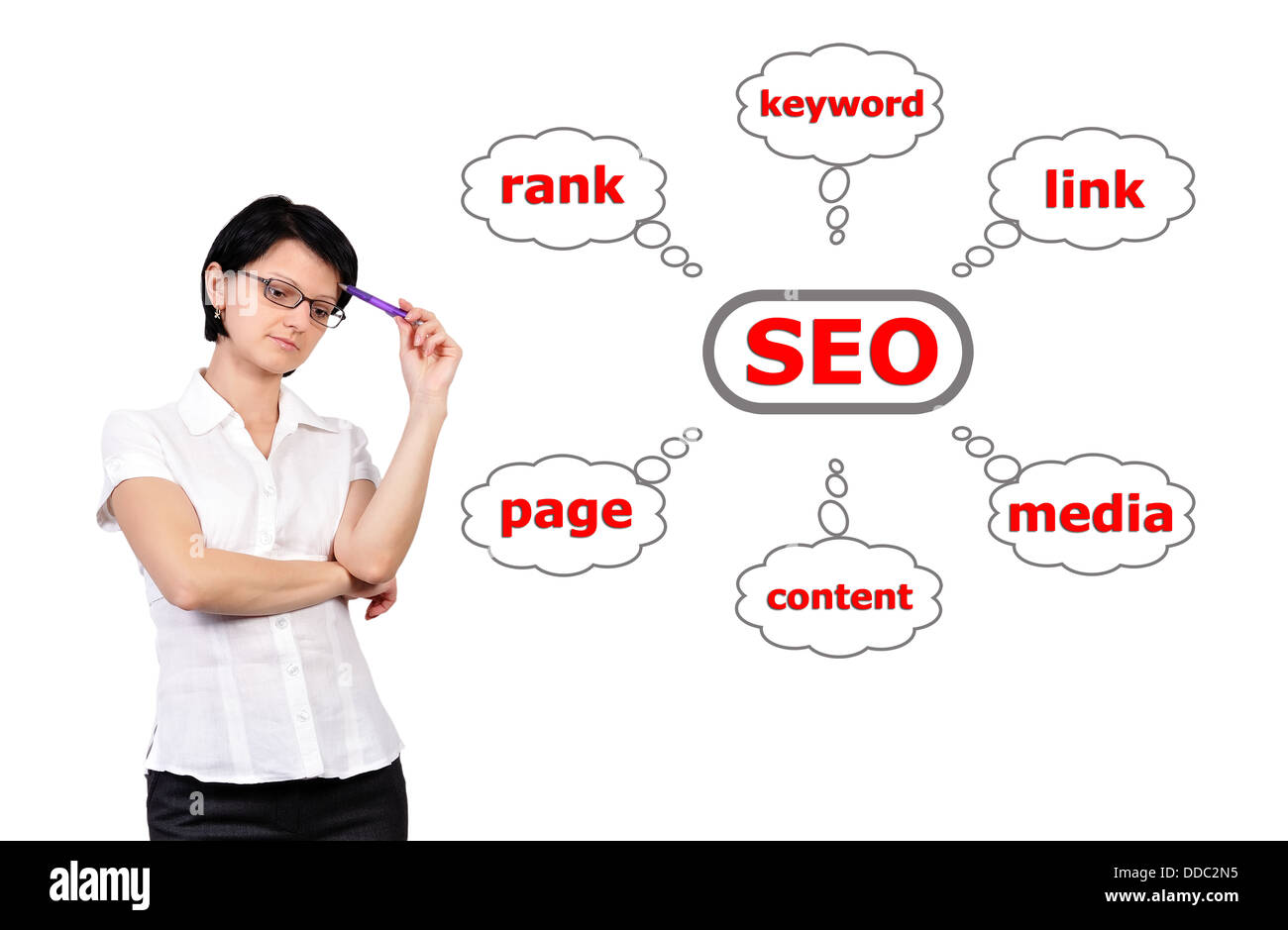 Seo sign showing internet Cut Out Stock Images & Pictures - Alamy