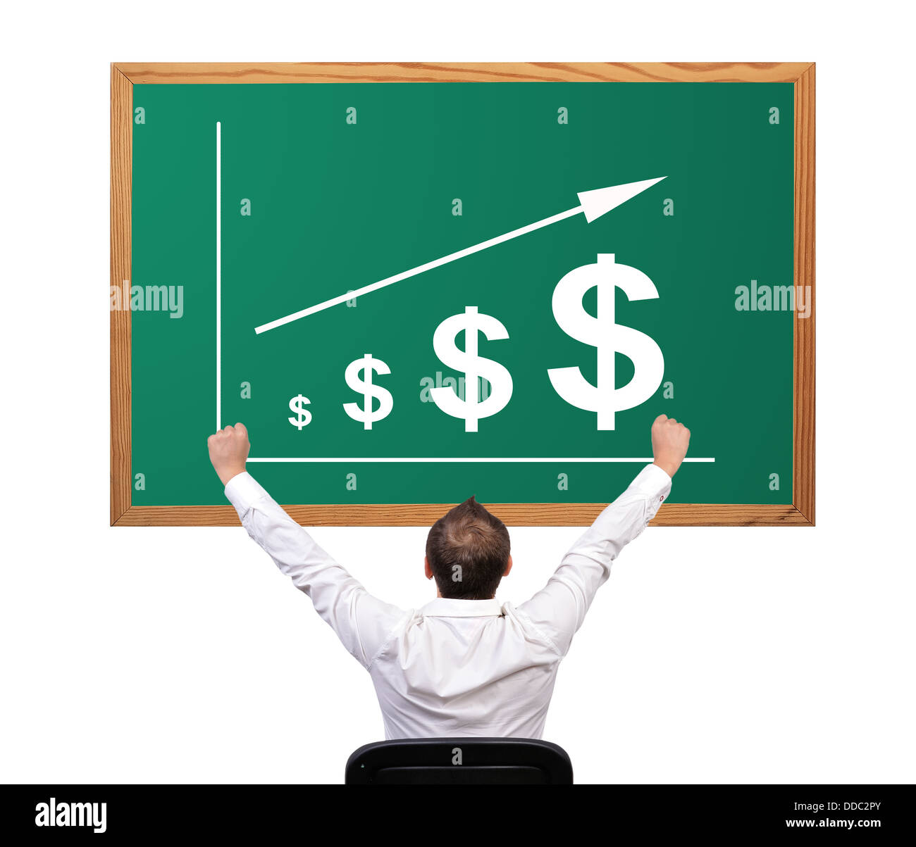 growth dollar on desk Stock Photo - Alamy