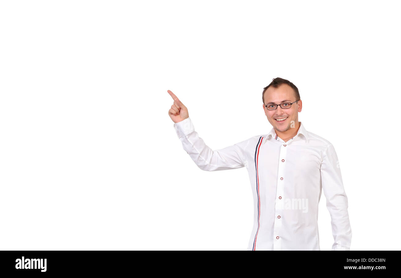 Man smiling hand face Cut Out Stock Images & Pictures - Alamy