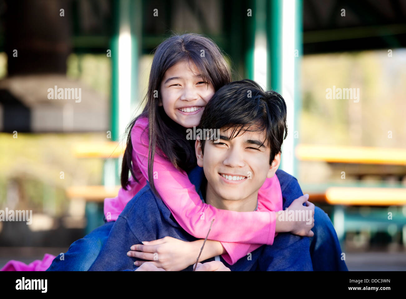 Cute girl younger brother hi-res stock photography and images - Alamy