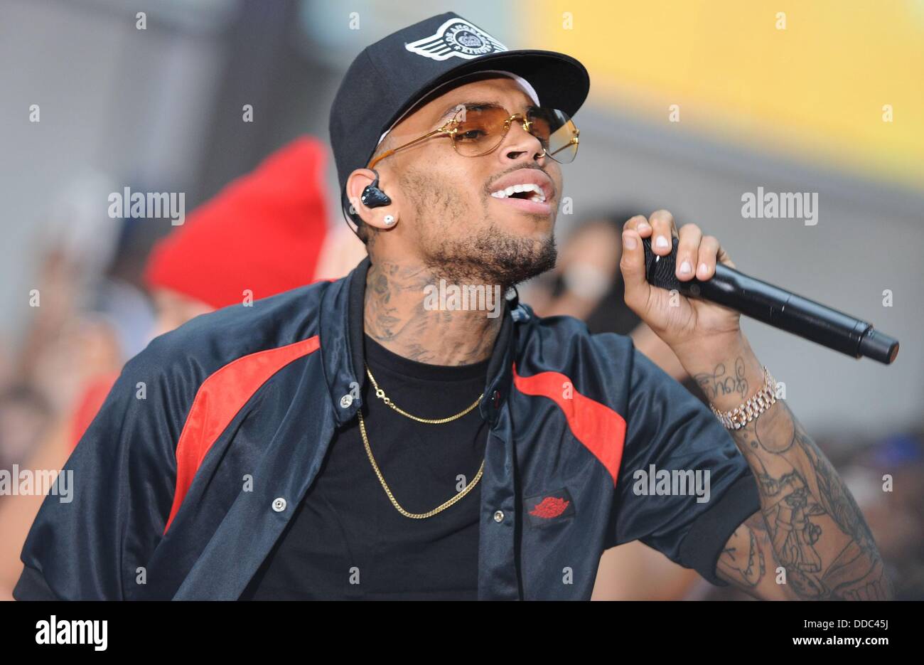 New York, NY. 30th Aug, 2013. Chris Brown on stage for NBC Today Show ...