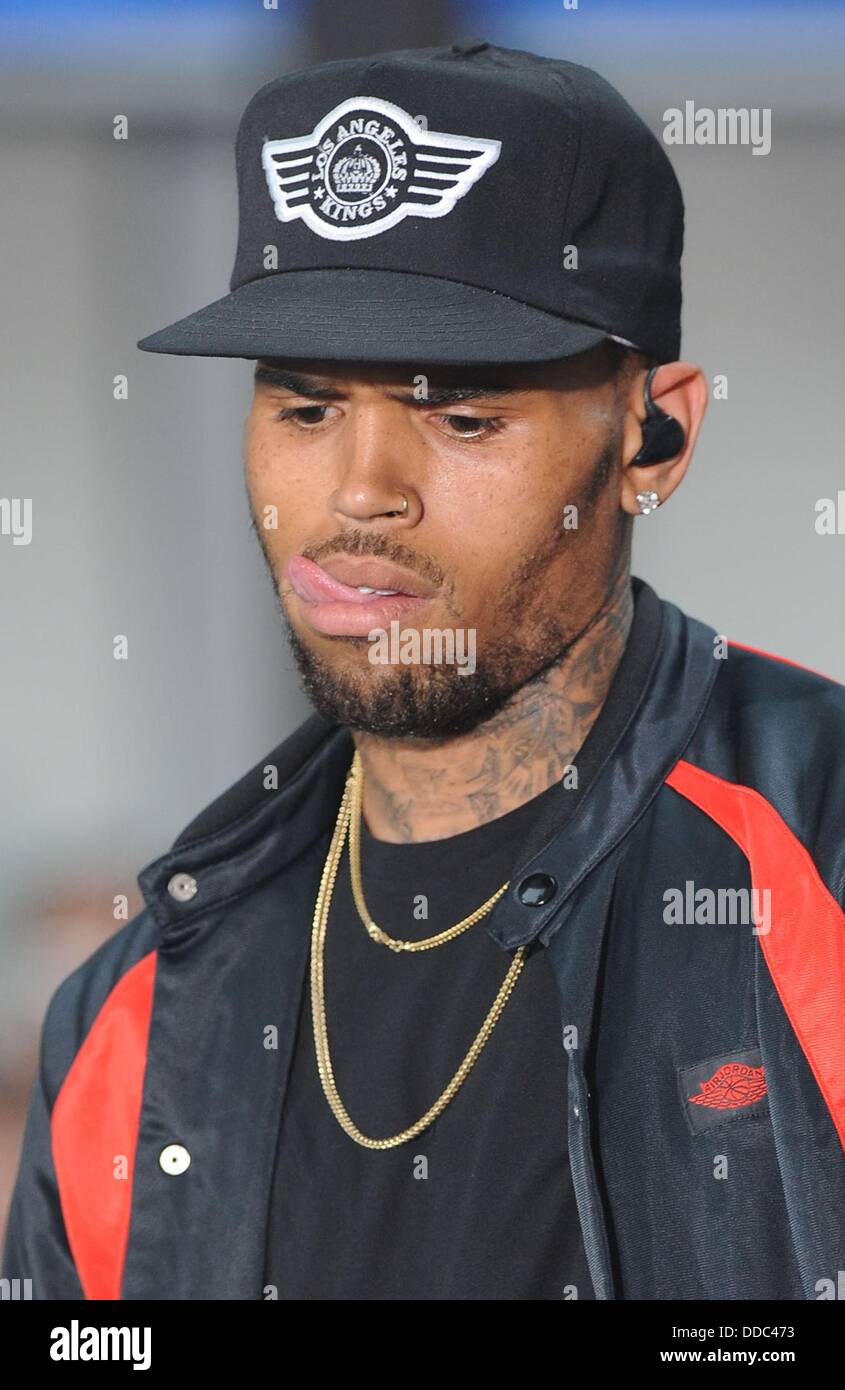 New York, NY. 30th Aug, 2013. Chris Brown on stage for NBC Today Show ...