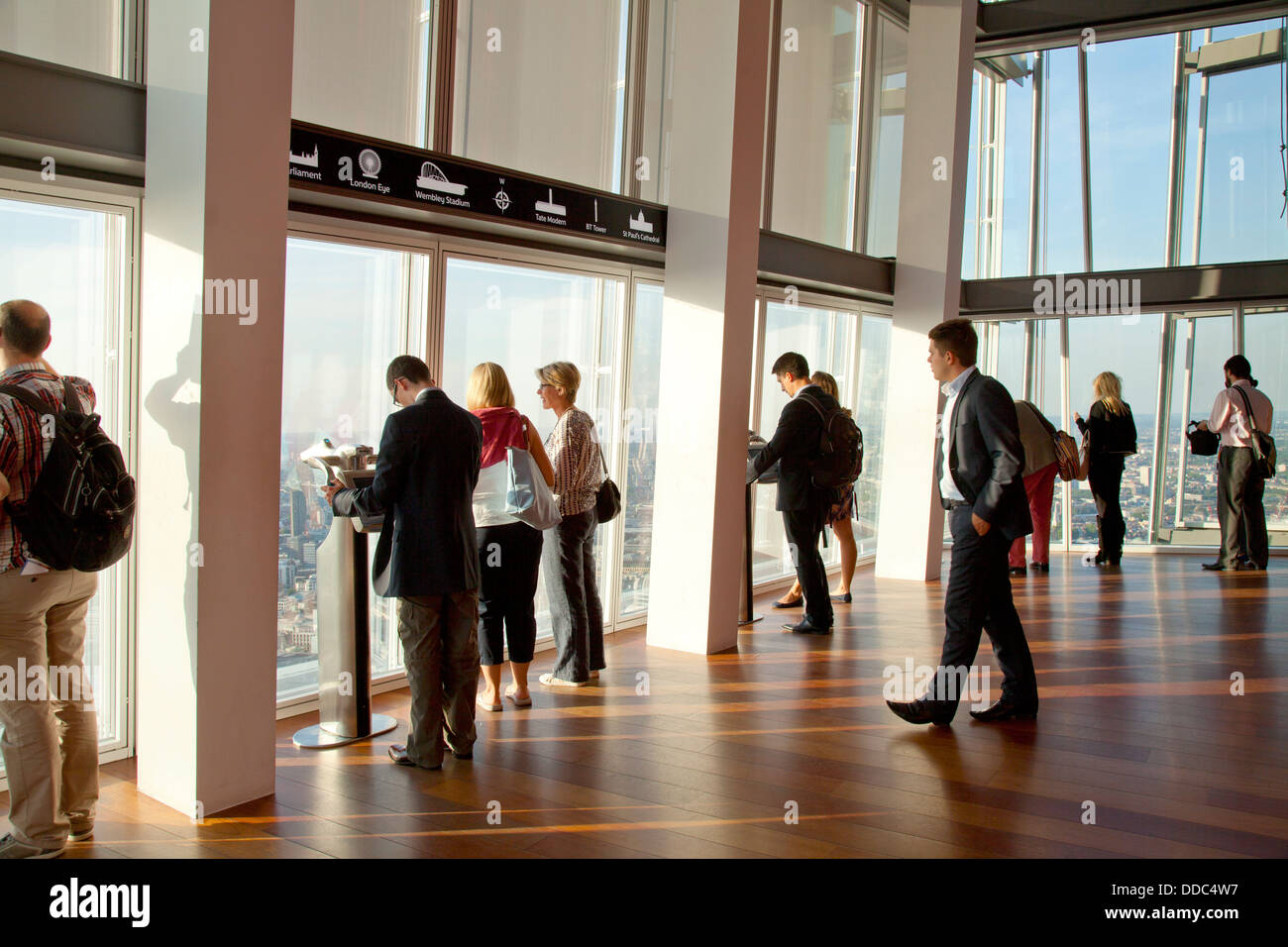The Shard, London Bridge, viewing platform: The View, early evening ...