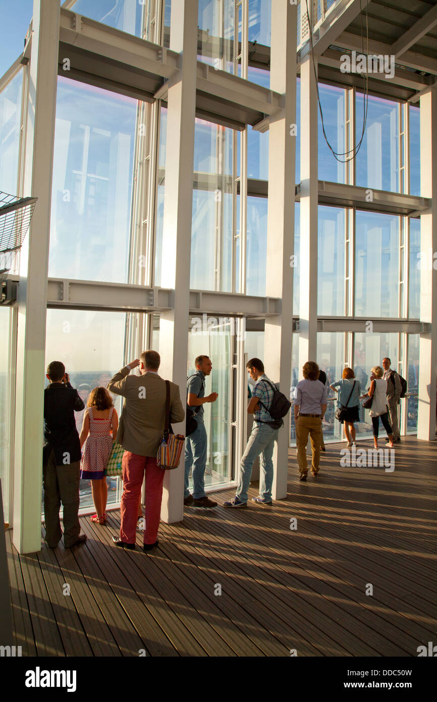The Shard, London Bridge, viewing platform: The View, early evening ...