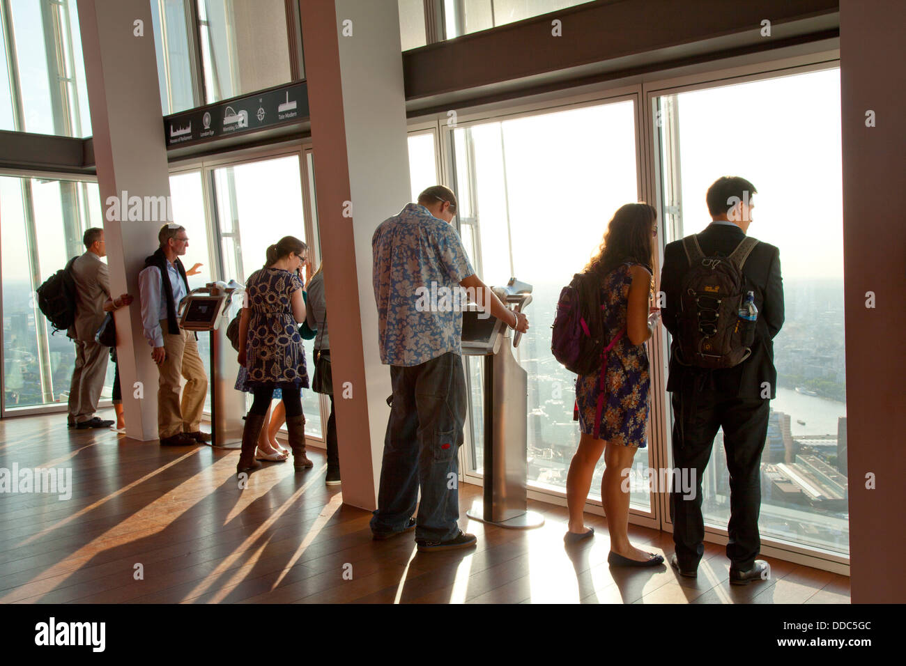 The Shard, London Bridge, viewing platform: The View, early evening ...