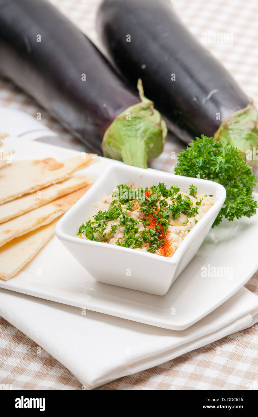moutabal baba ghanoush eggplant dip Stock Photo - Alamy