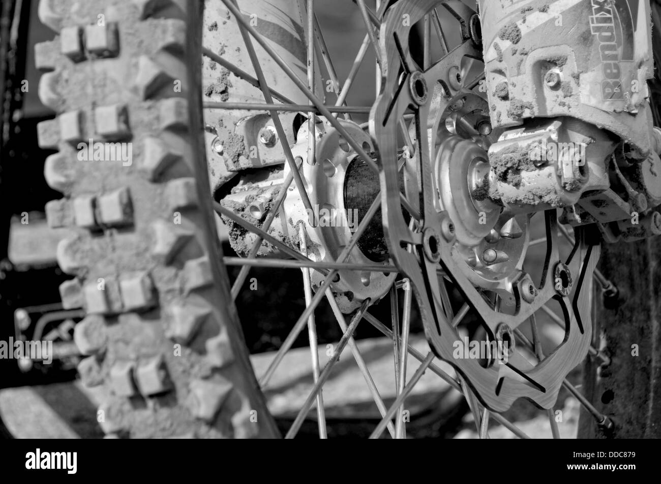 motocross bike wheel Stock Photo - Alamy