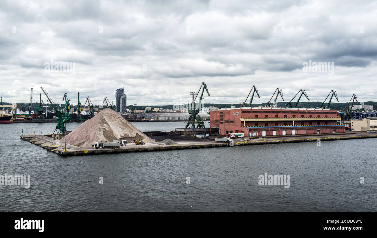 View of loading docks with crane hi-res stock photography and images ...