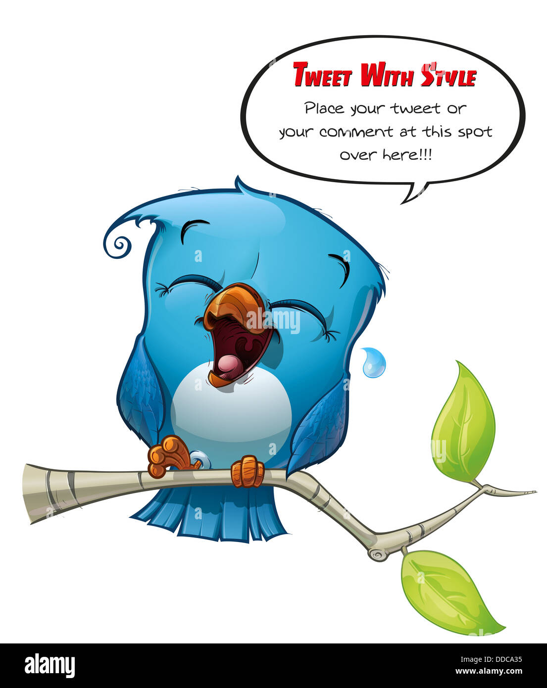 Blue Bird Laughing Stock Photo - Alamy