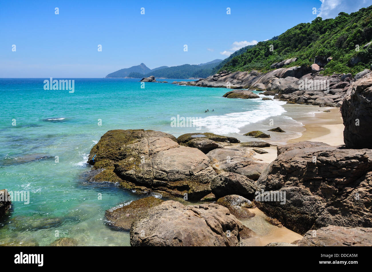 Enjoyng the beach and nature of Lopes Mendes beach in Ilha Grande, Rio ...