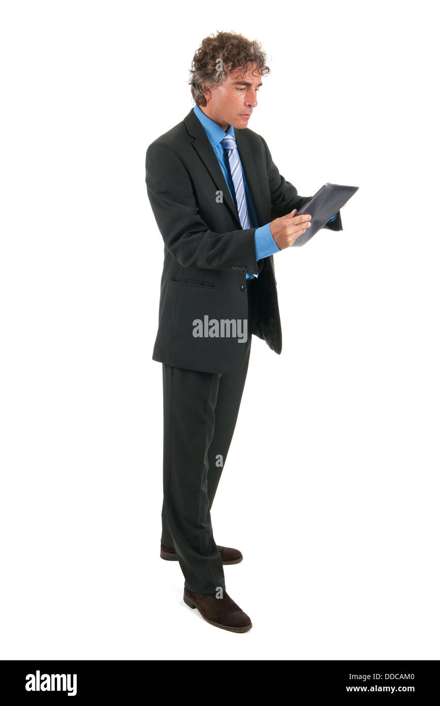 Man tablet portrait in Cut Out Stock Images & Pictures - Alamy