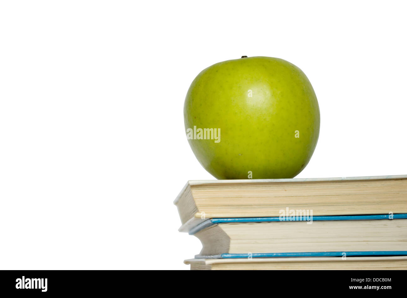 apple and books Stock Photo - Alamy
