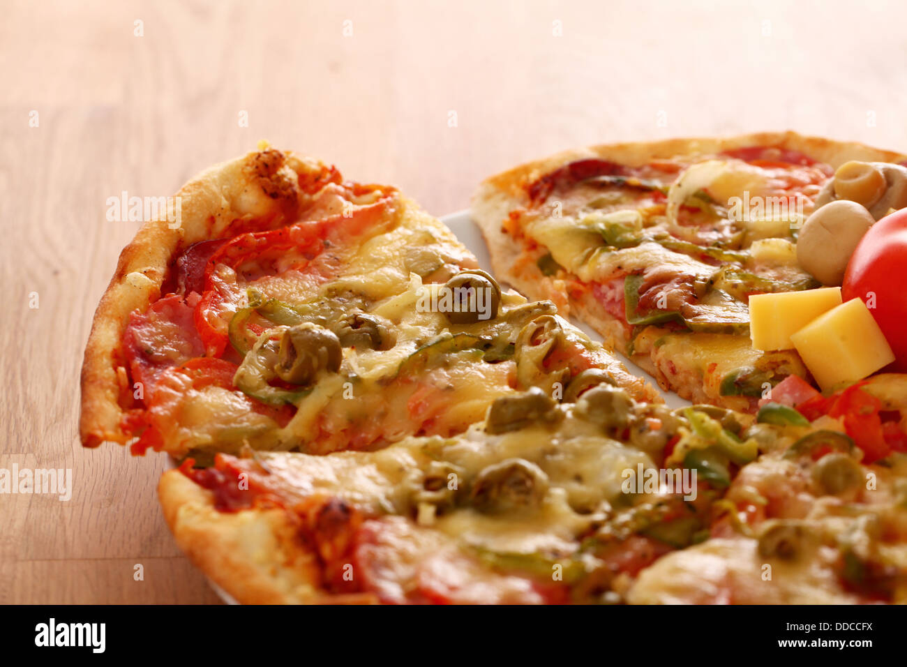 Image of fresh italian pizza isolated Stock Photo - Alamy