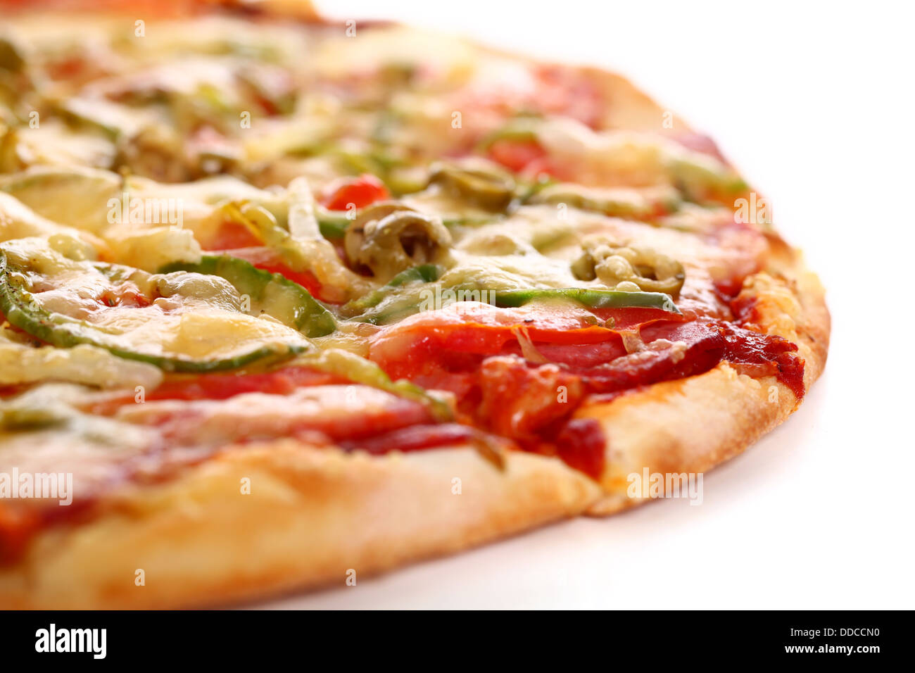 Image of fresh italian pizza isolated Stock Photo - Alamy