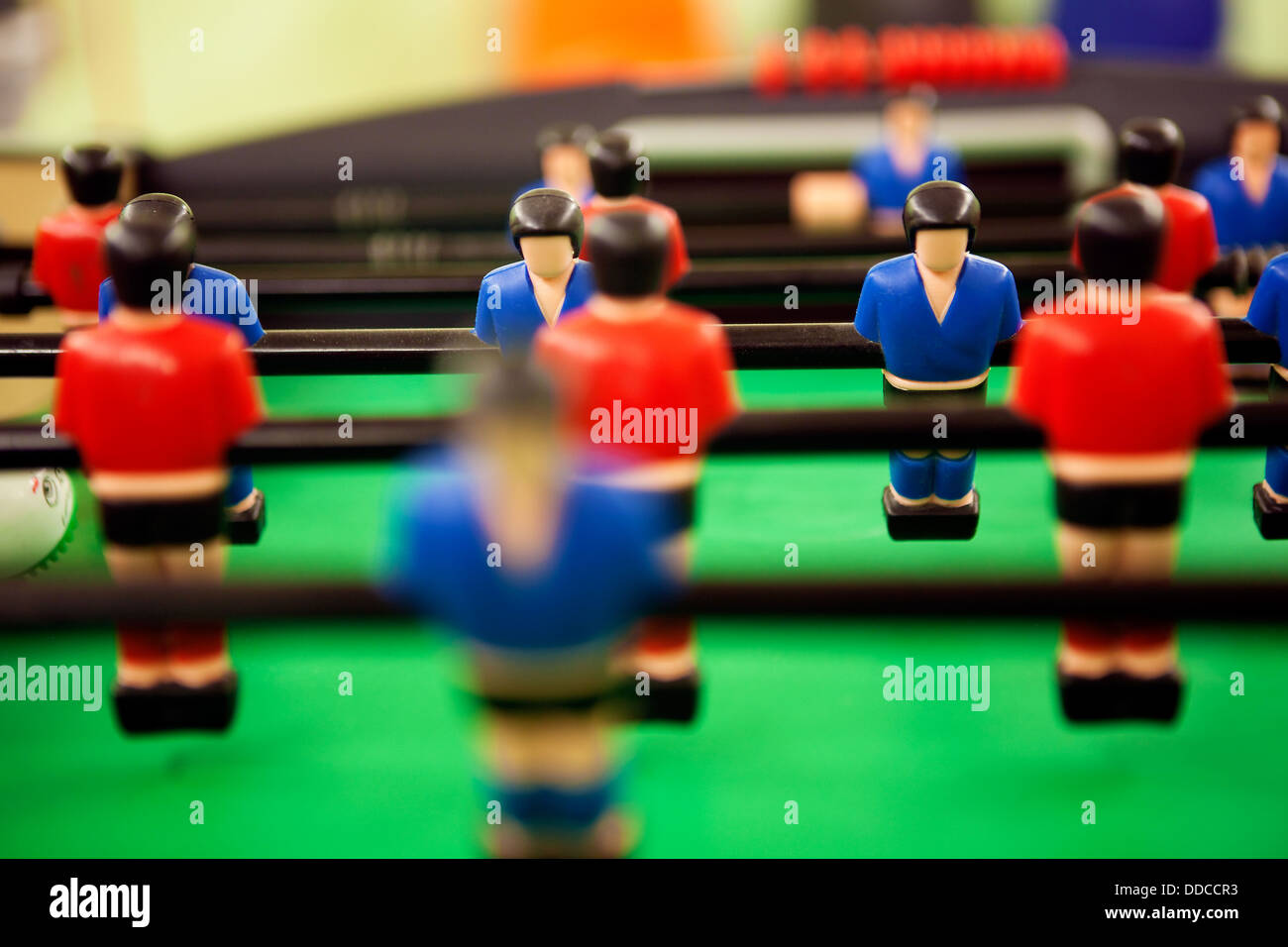 Table football detail Stock Photo - Alamy