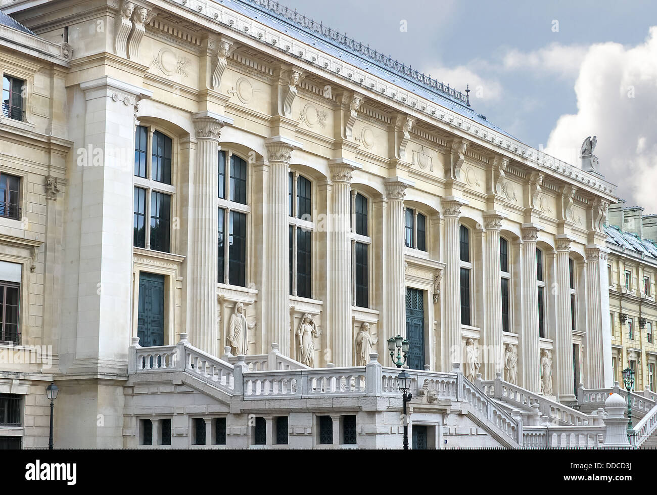French flag facade justice palace hi-res stock photography and images ...