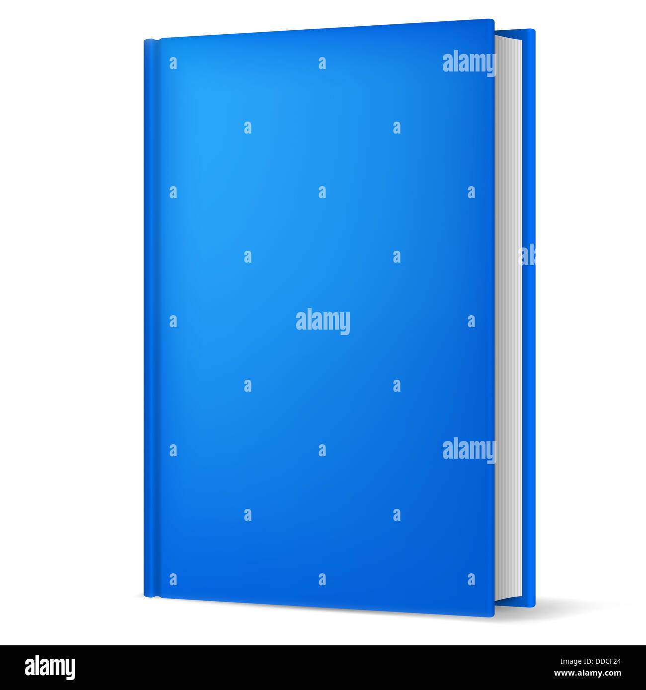 Illustration of classic blue book in front vertical view isolated on ...