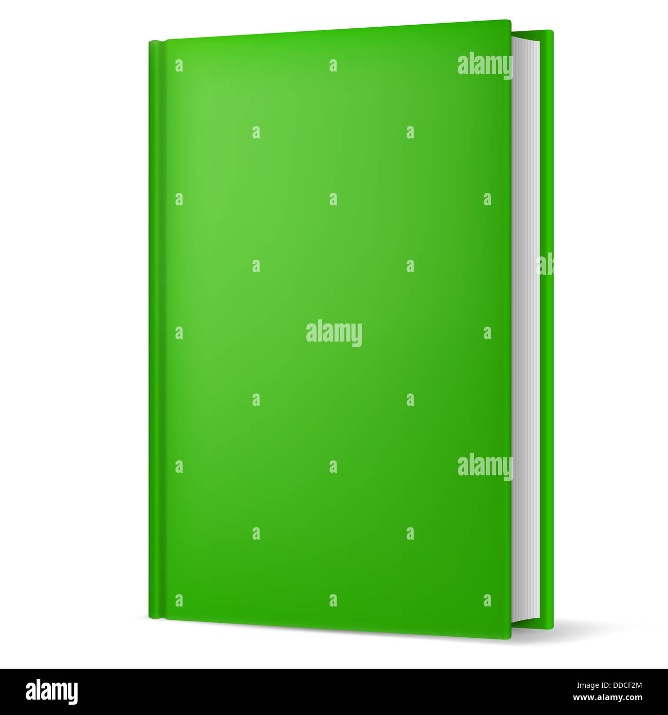 Illustration of classic green book in front vertical view isolated on ...