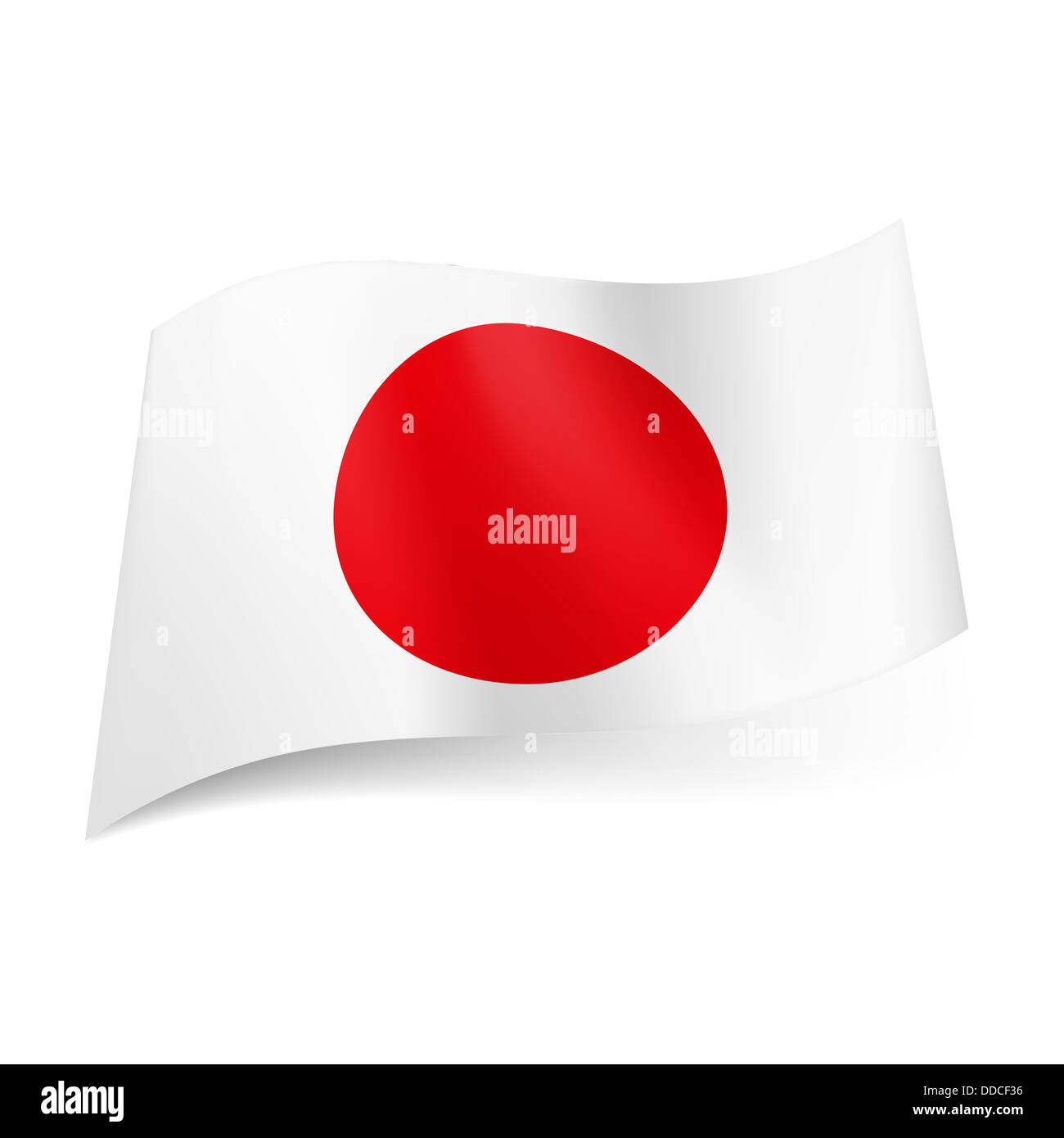 National flag of Japan: red sun on white background Stock Photo - Alamy