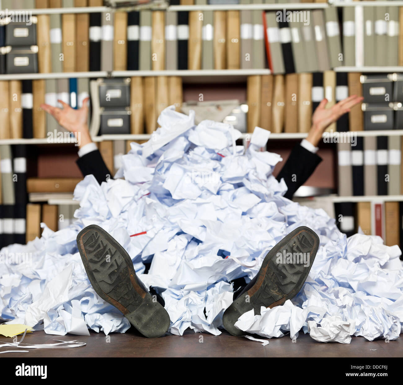 Buried under paper hi-res stock photography and images - Alamy