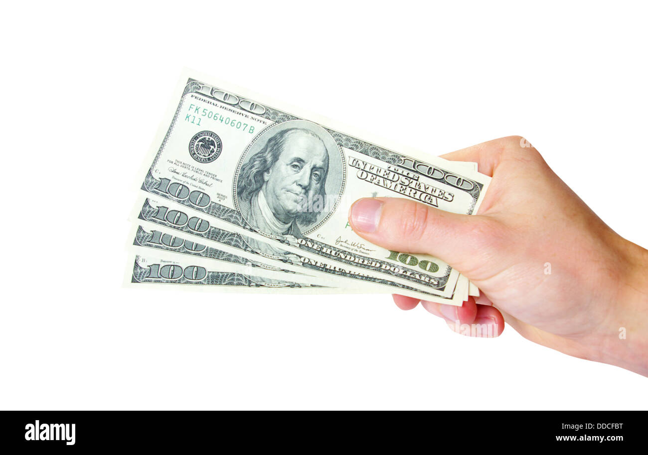 money in hand Stock Photo - Alamy