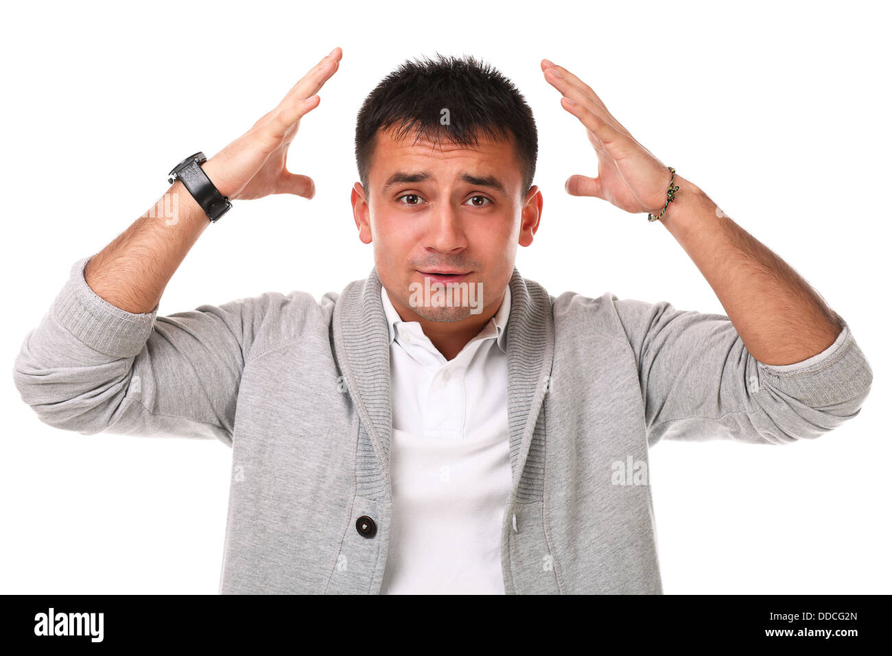 Young handsome man confused Stock Photo - Alamy