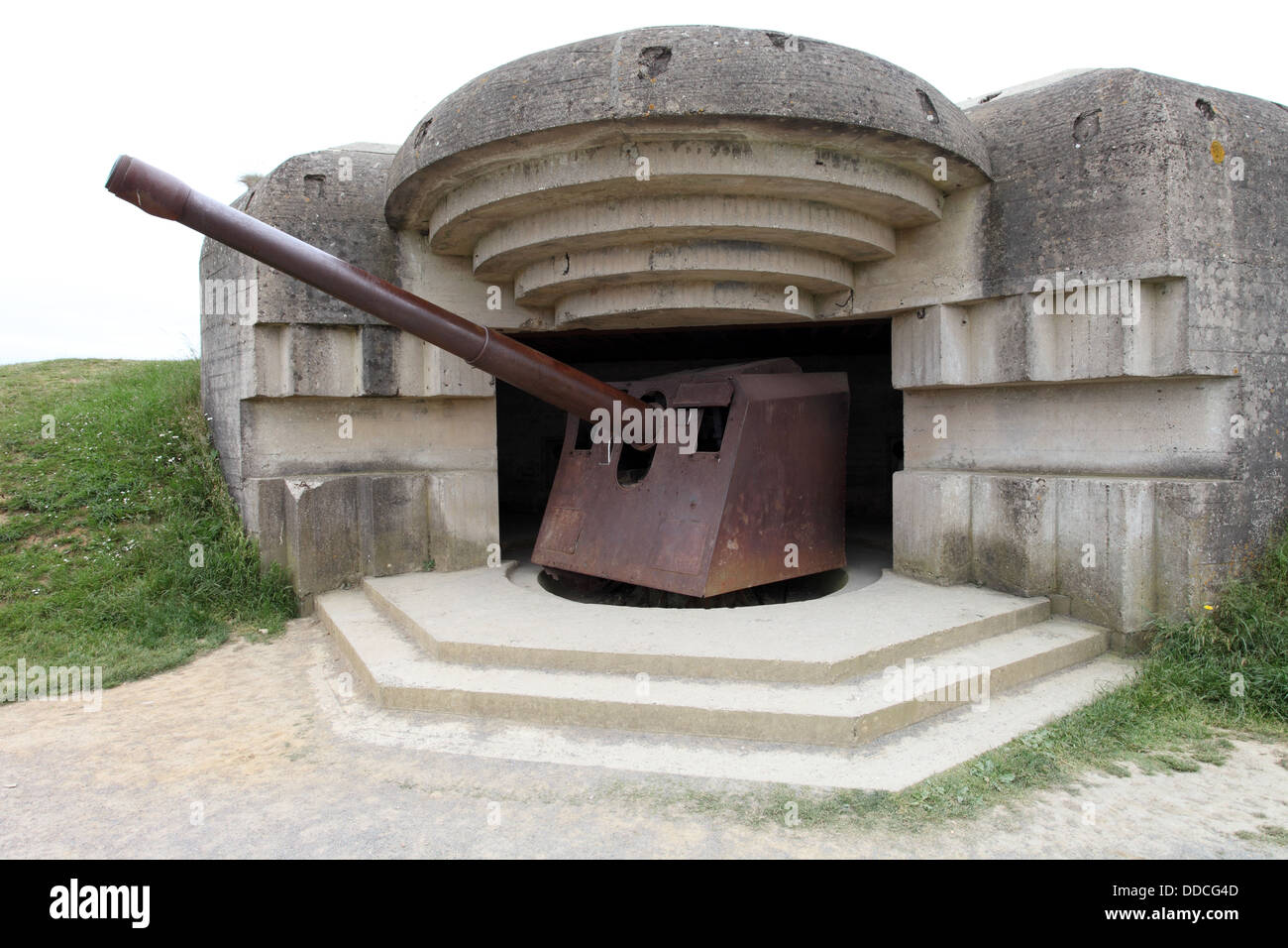 France, Normandy, D-Day Beaches, Longues Sur Mer, WWII German 150mm ...
