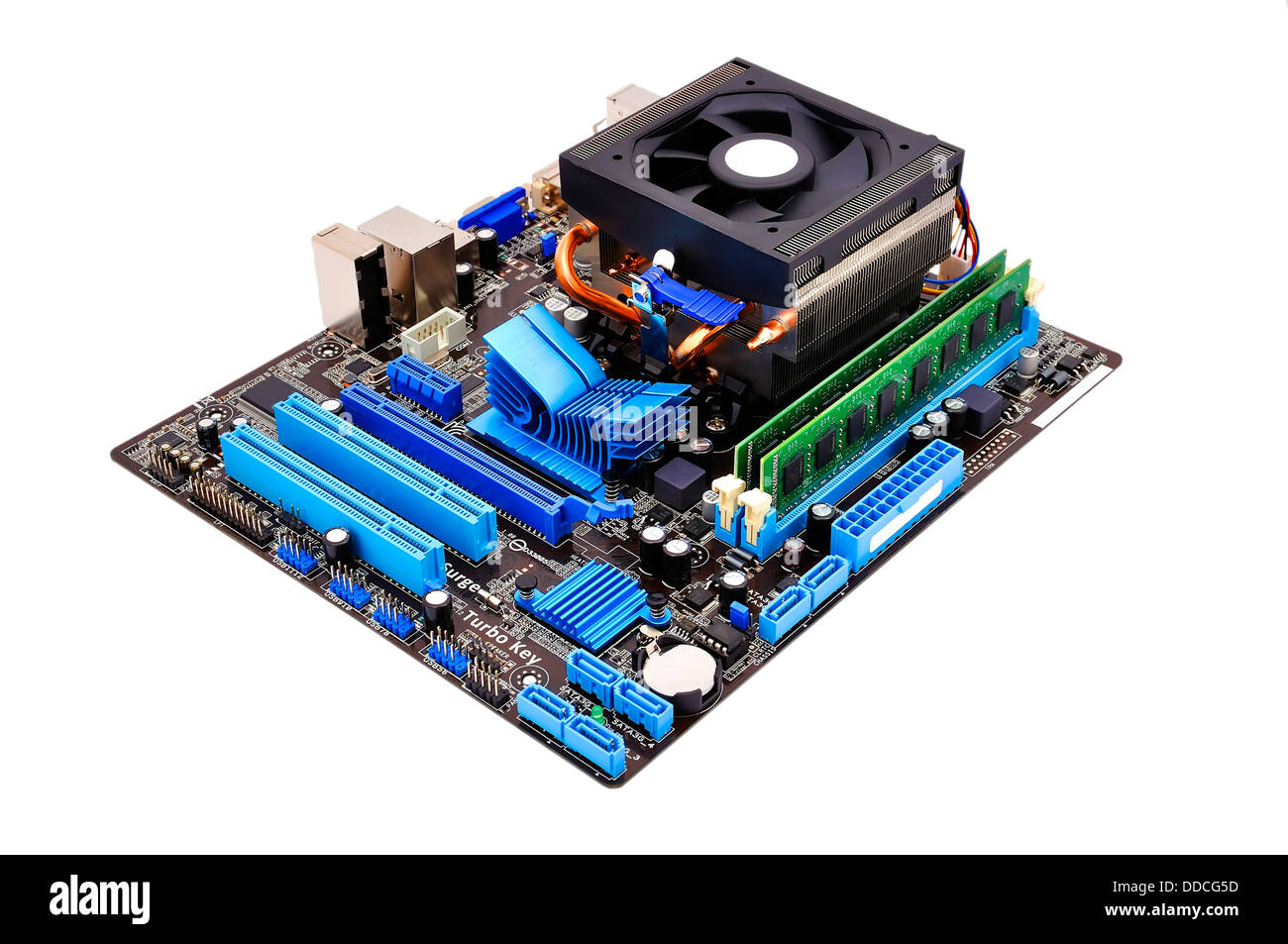 Computer motherboard detail Cut Out Stock Images & Pictures - Alamy