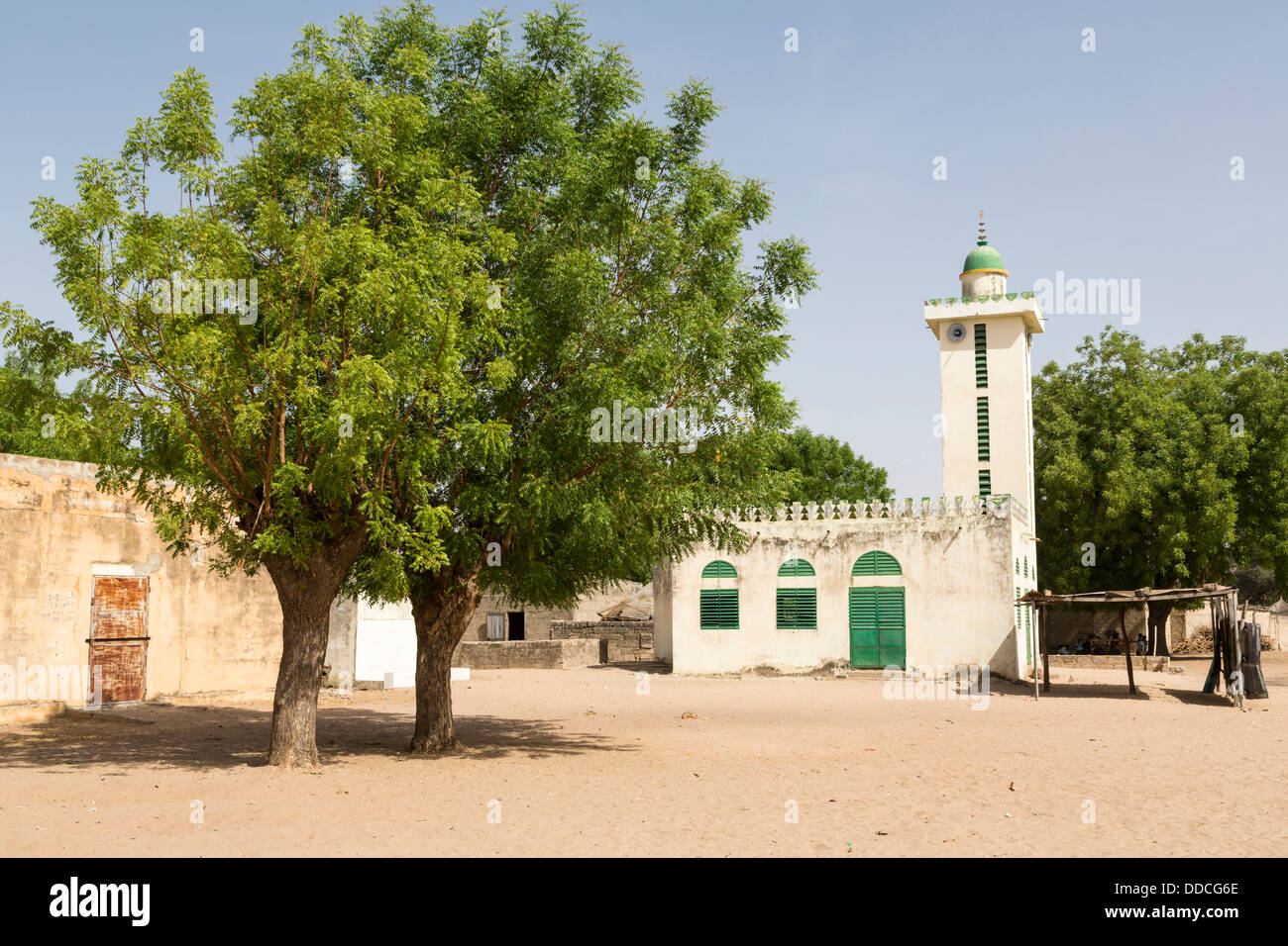 Village Mosque, Bijam, a Wolof Village, near Kaolack, Senegal. Grain ...