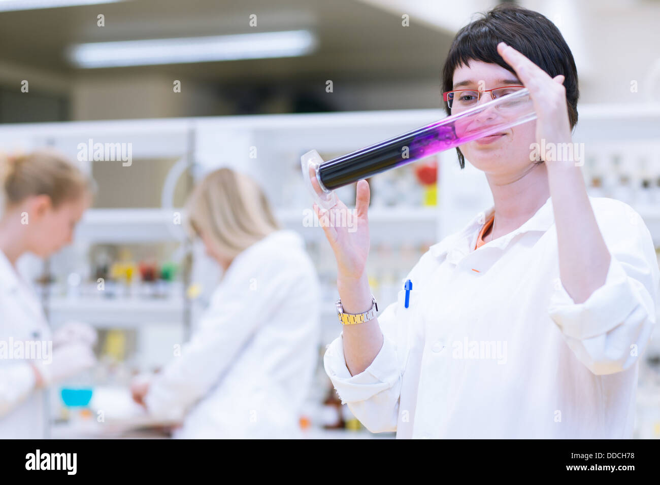 portrait of a female researcher carrying out research Stock Photo - Alamy