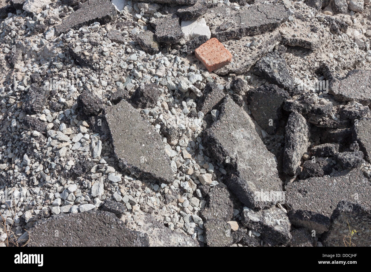 Concrete debris on construction road street site Stock Photo - Alamy