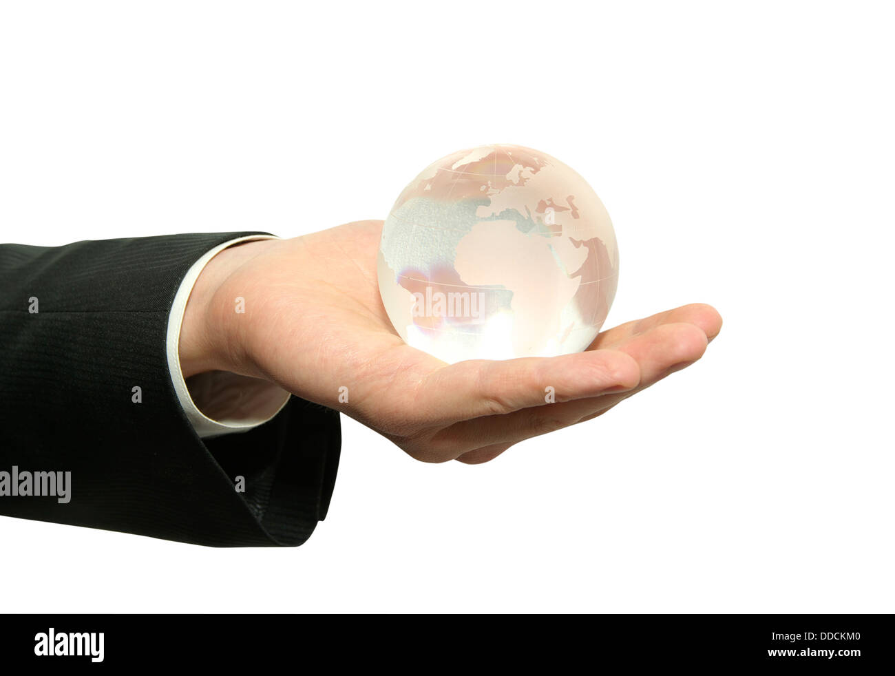 globe in hand Stock Photo - Alamy
