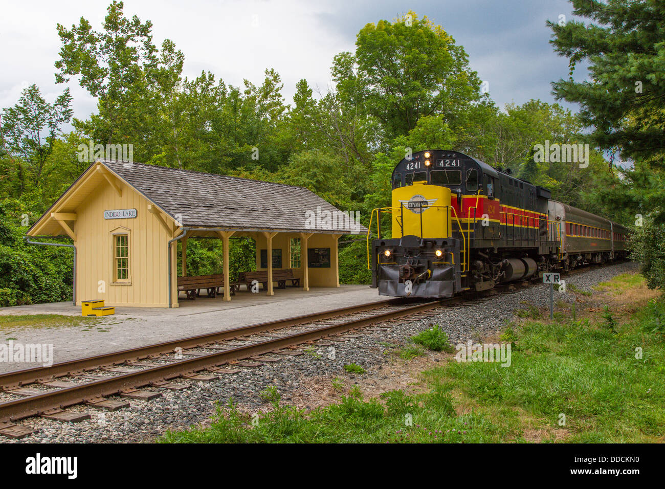 Cuyahoga Valley Scenic Railroad passenger tourist train Cuyahoga Valley National Park in Ohio ...
