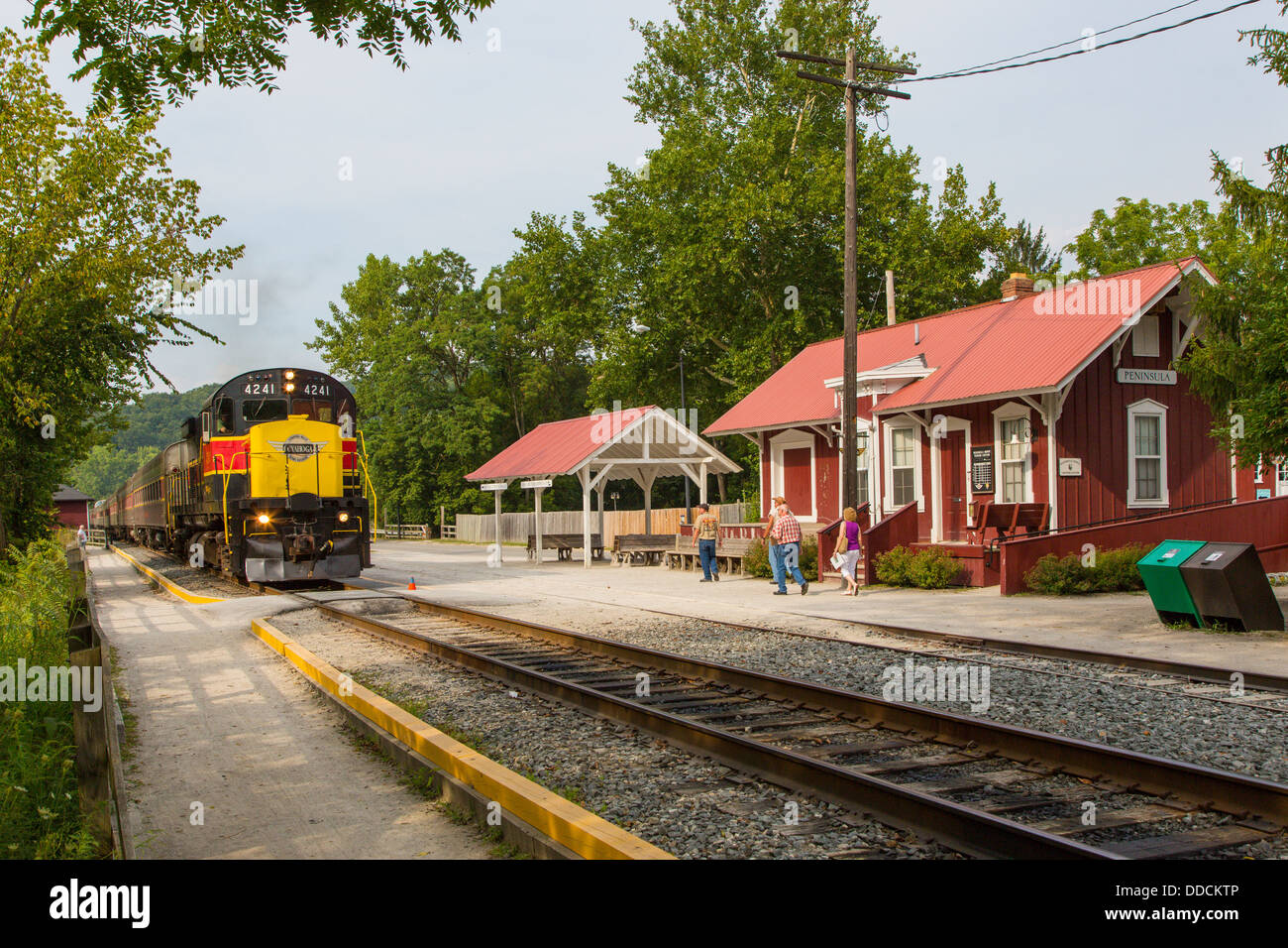 Peninsula Depot station of the Cuyahoga Valley Scenic Railroad in ...