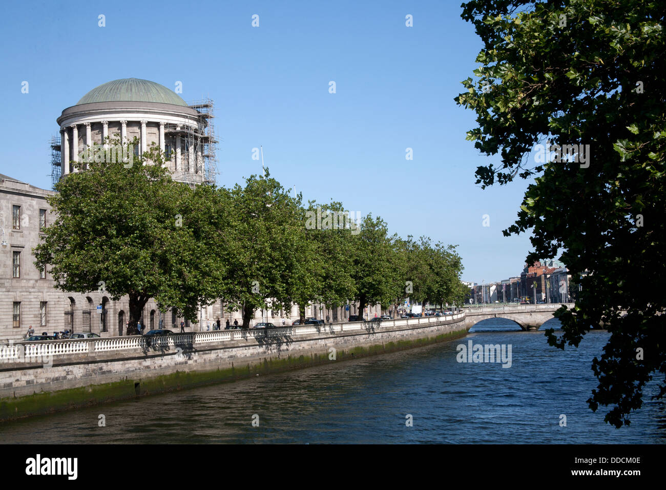 The Four Courts and River Liffey, Inns Quay, Dublin Ireland Stock Photo ...