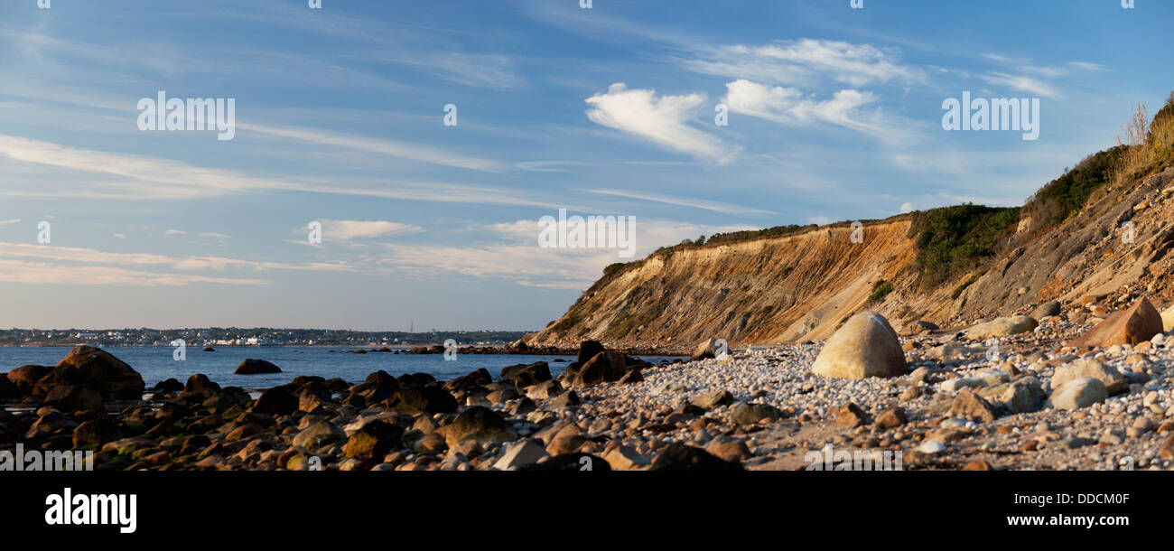 Panorama view of Cliffs overlooking Mansion Beach, Block Island, Rhode ...