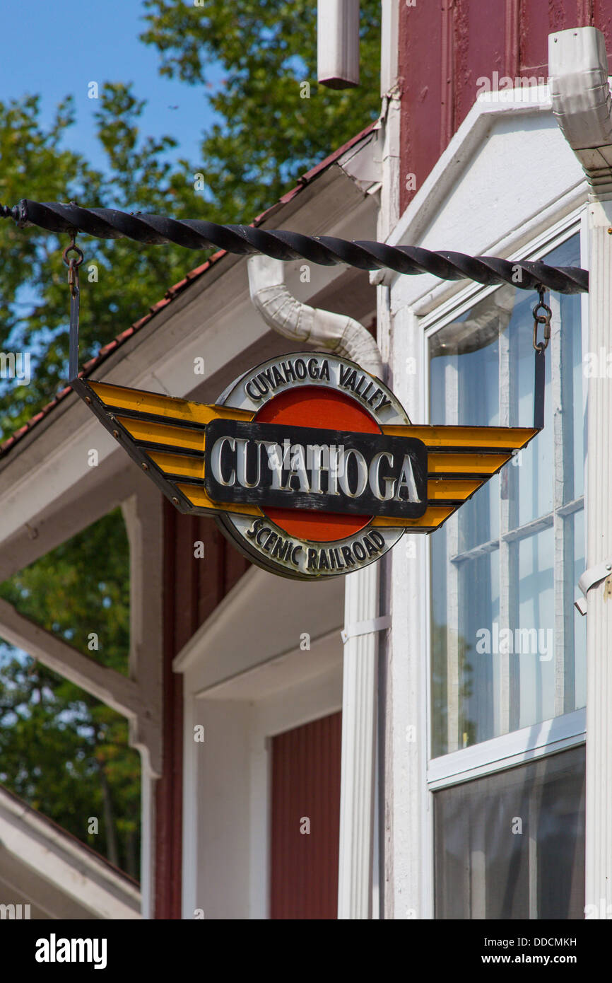 Peninsula Depot station of the Cuyahoga Valley Scenic Railroad in ...