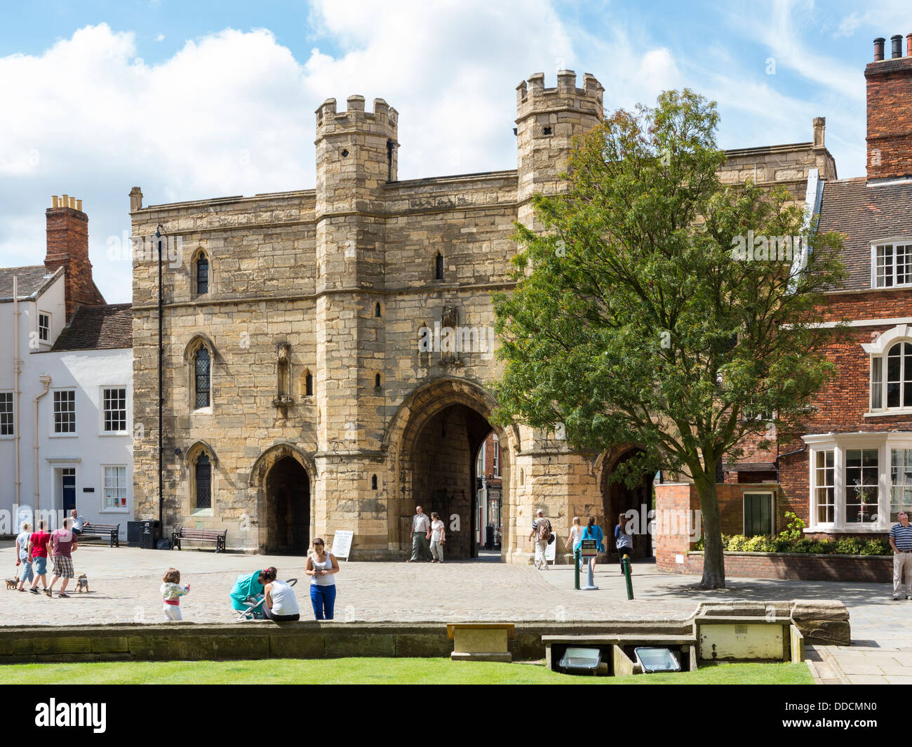 The 14th century Exchequer Gate, Lincoln, England Stock Photo - Alamy