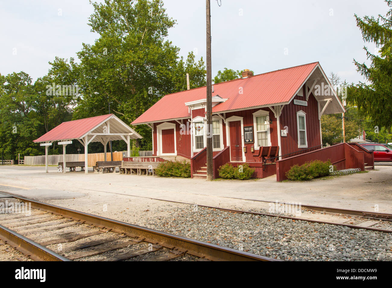 Peninsula Depot station of the Cuyahoga Valley Scenic Railroad in ...