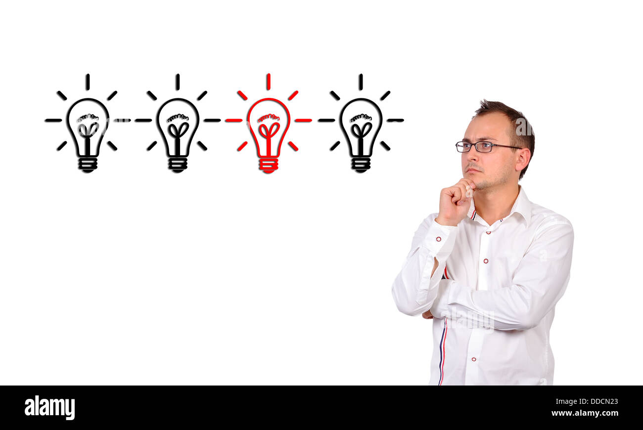 Young business man idea Cut Out Stock Images & Pictures - Alamy